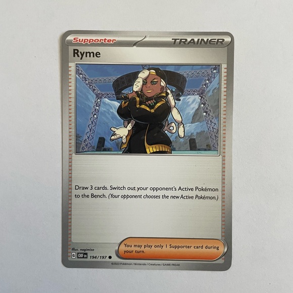 Pokemon | Toys | Rhyme Pokmon Card Obsidian Flames Regular 94 | Poshmark